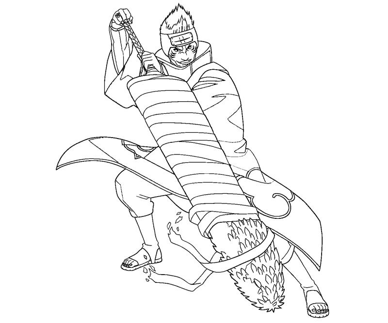 Kisame Hoshigaki 7 Coloring | Crafty Teenager
