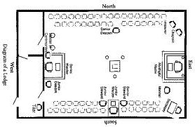 Masonic Lodge Layout Plan Sketch Coloring Page