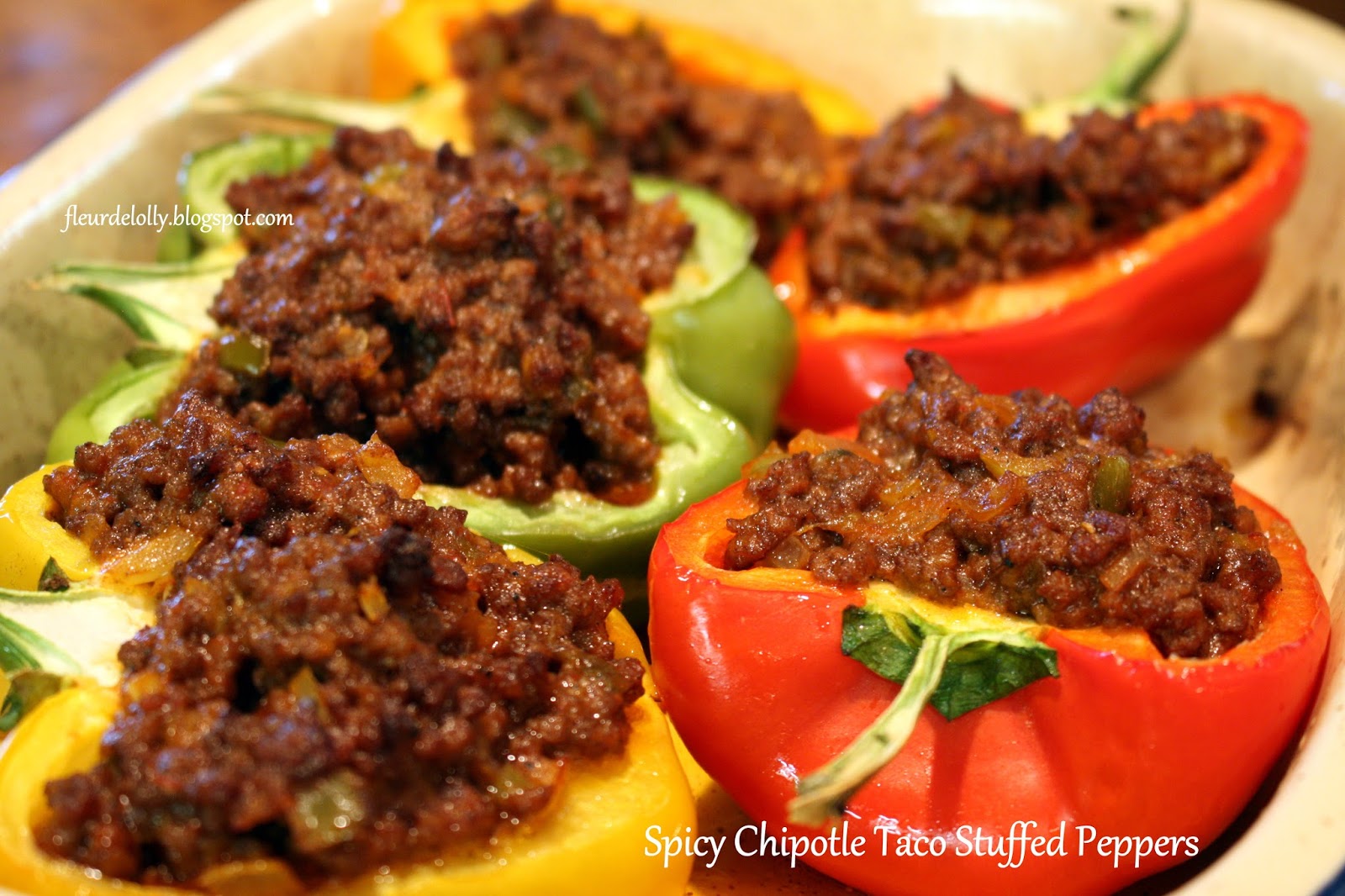Fleur de Lolly: Taco Tuesdays: Spicy Chipotle Taco Stuffed Peppers