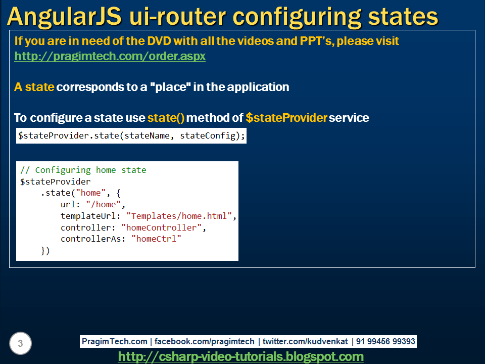 Sql server, .net and c# video tutorial: angularjs ui-router configuring ...
