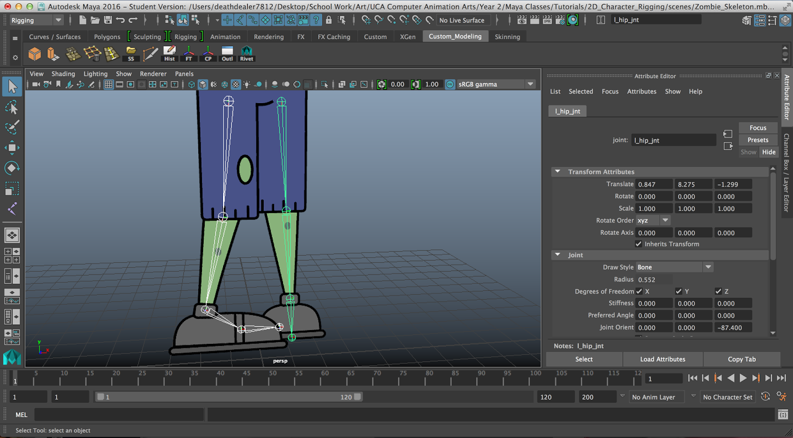 Deanna Crisbacher : Maya 2D Character Rigging: Skeleton (Part 6)