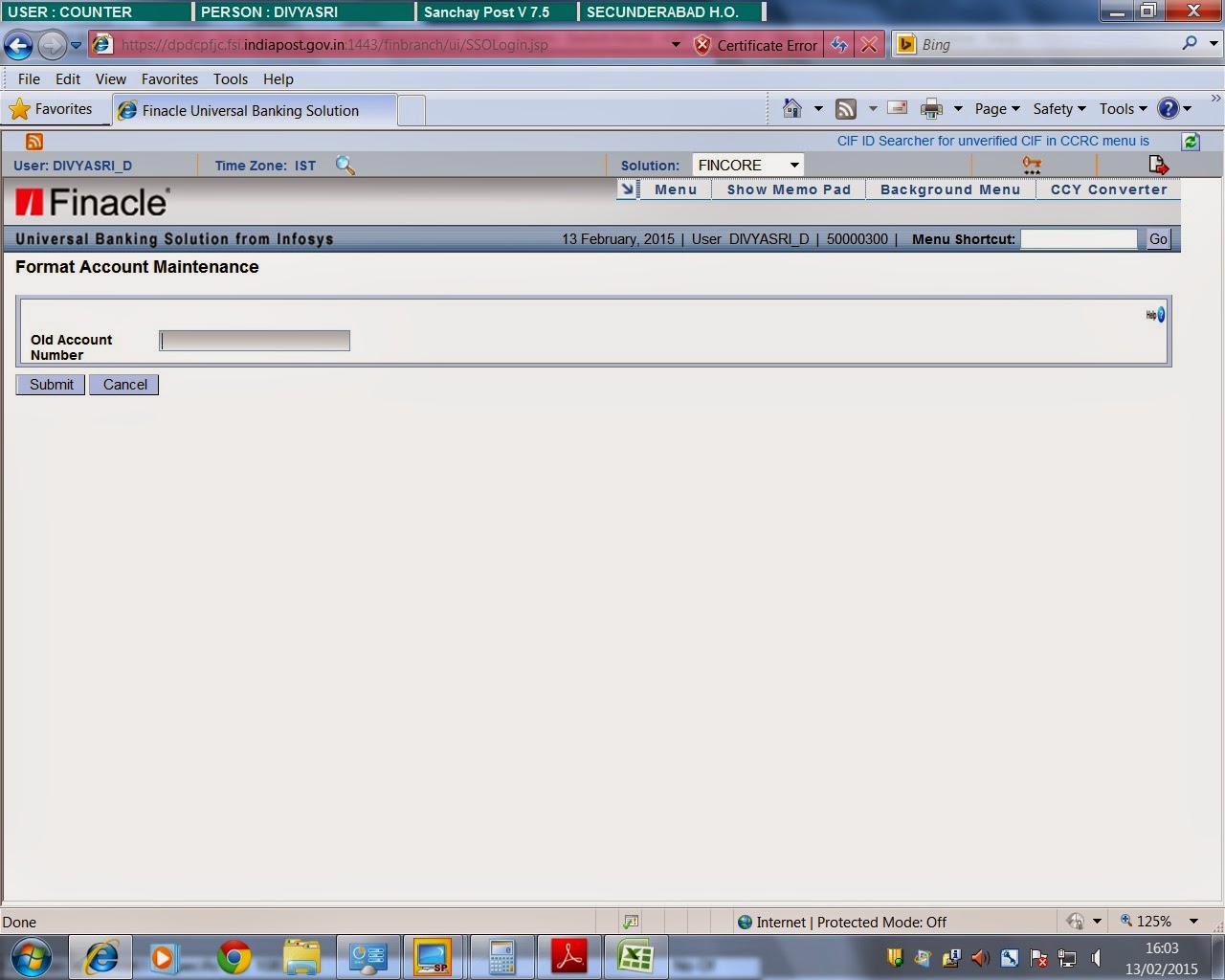 Finding new number using Old number in DOP Finacle - POFINACLEGUIDE