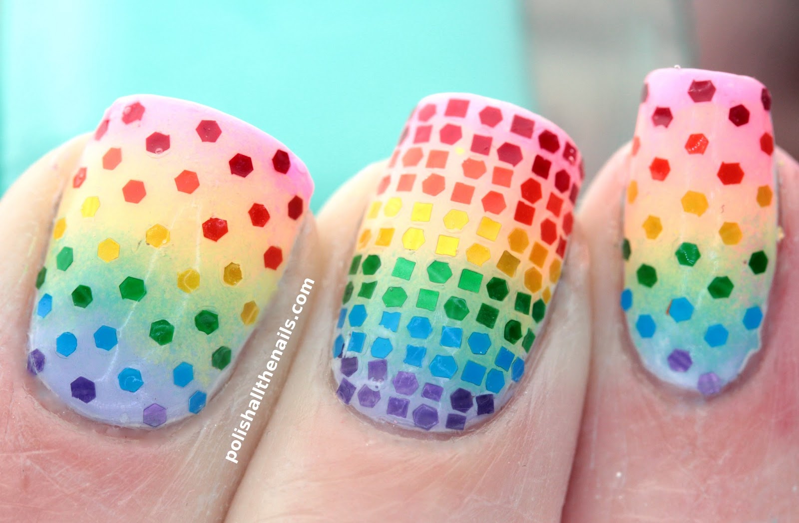 Rainbow Matte Glitter Needs a Pastel Rainbow Background