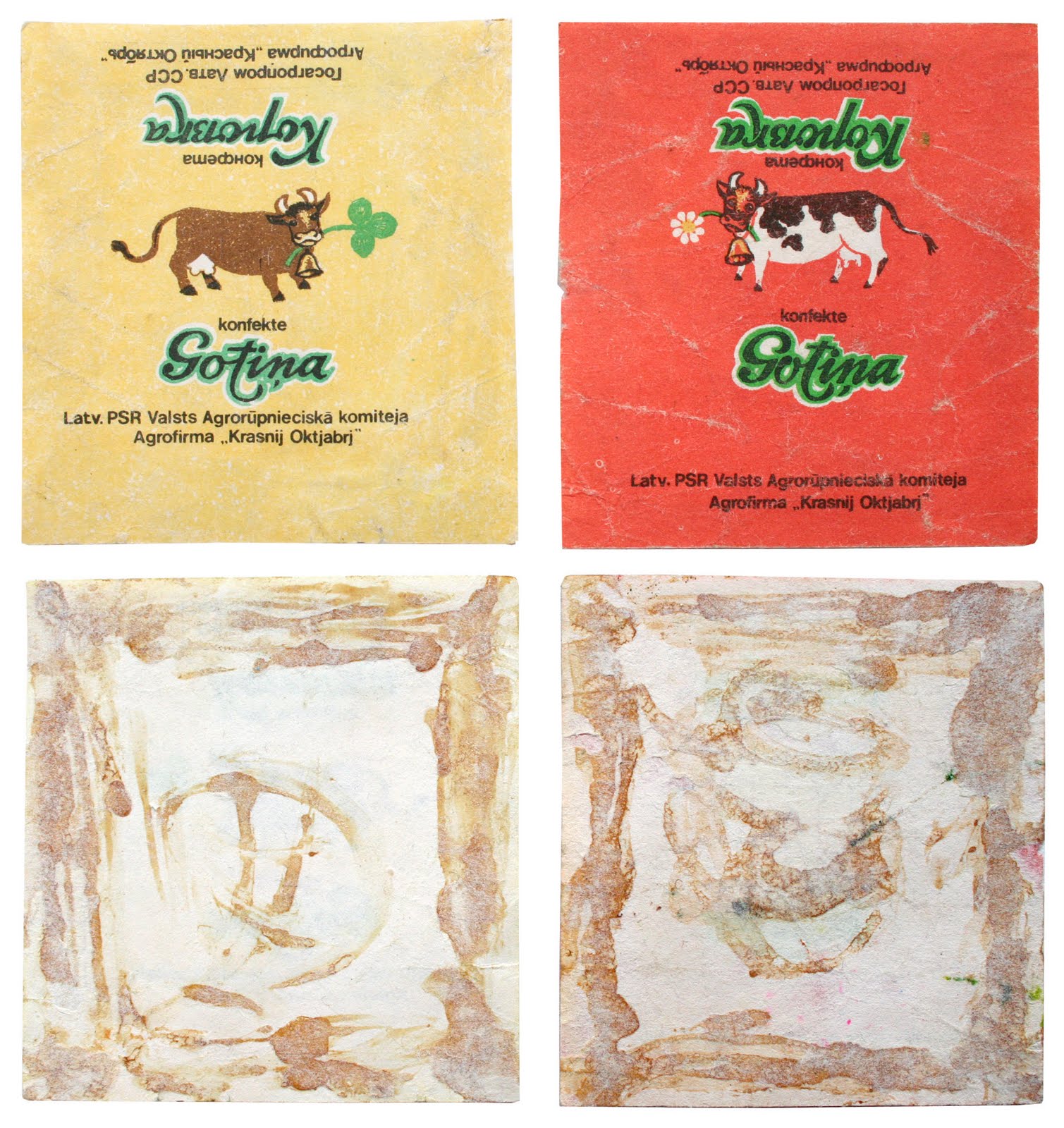 Konfektes Gotiņa etiķešu kolekcija: Nabaga nabaga "Gotiņu" klade!
