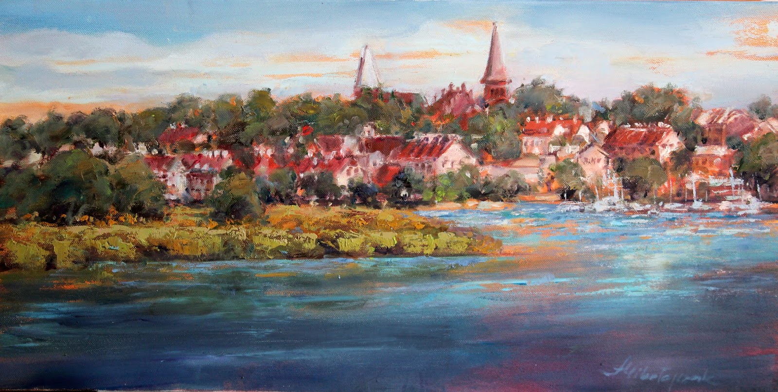 Lidia Olszyna-Mikołajczak - malarstwo: Ostróda panorama.Plener M-ART w ...