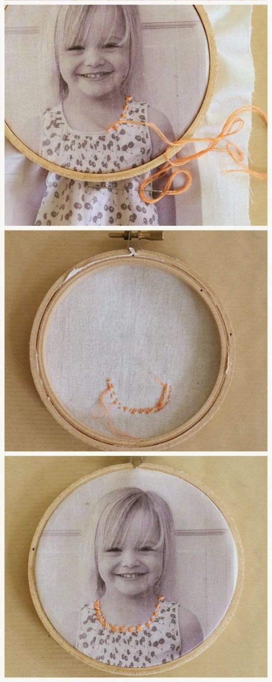 {DIY} Un tableau photo dans un cercle à broder! - Initiales GG ...