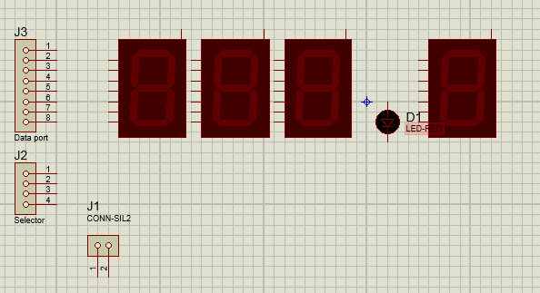 RoyNathaniel: PCB Layout for 7 segment display with 7 X 4 Displays ...