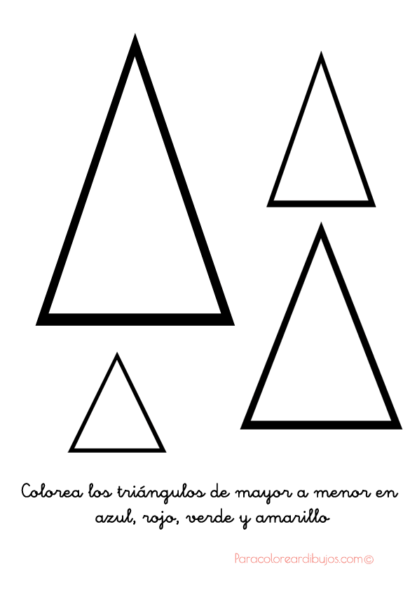 Triangulos Dibujos Para Colorear Y Aprender Images