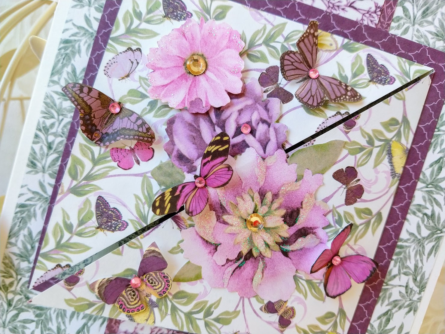 A Passion For Cards: Mum - Trimcraft's Mariposa papers