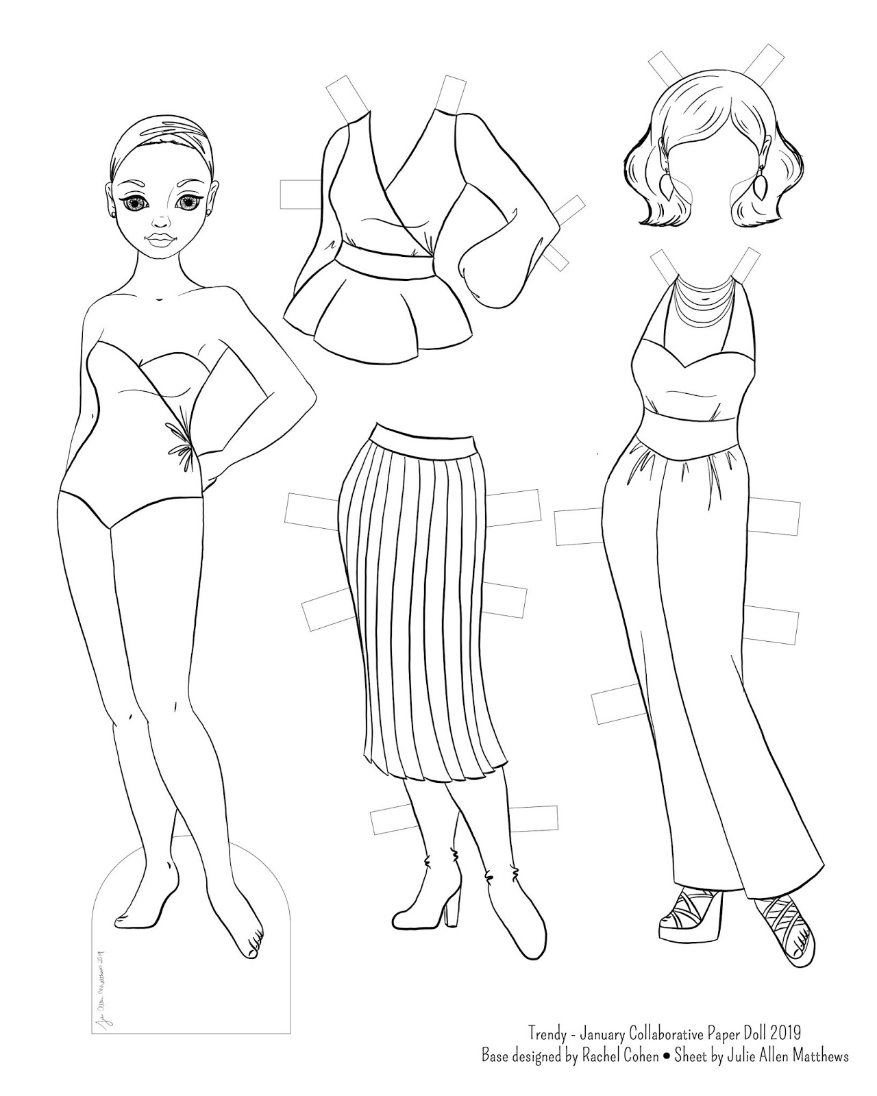 Paper Doll School: Paper Doll Collaboration 2019