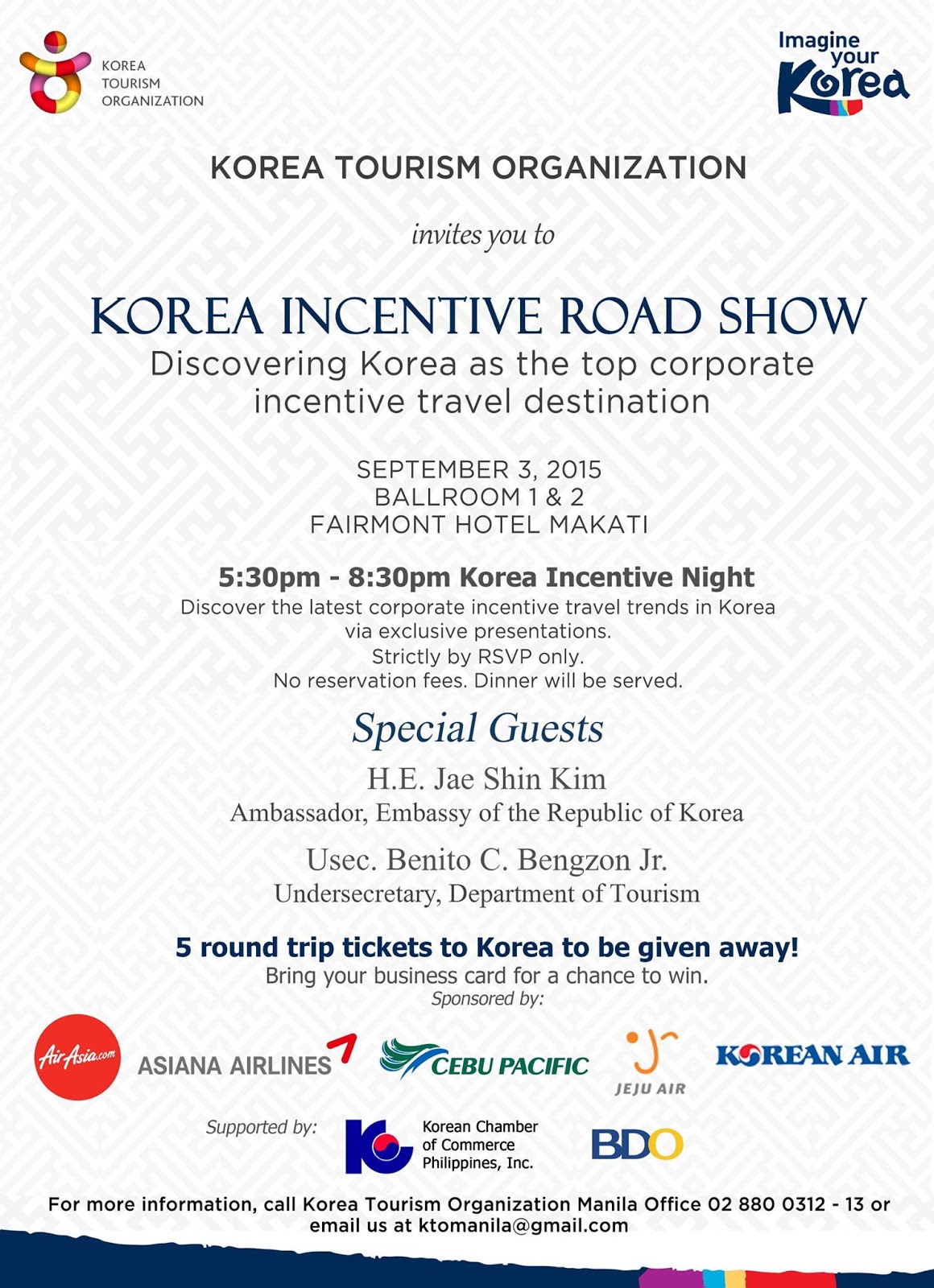KTO Manila to hold Korea Incentive Road Show in September ...