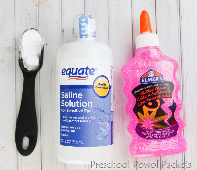 Pink Glitter Valentine Slime Science Experiment | Preschool Powol Packets