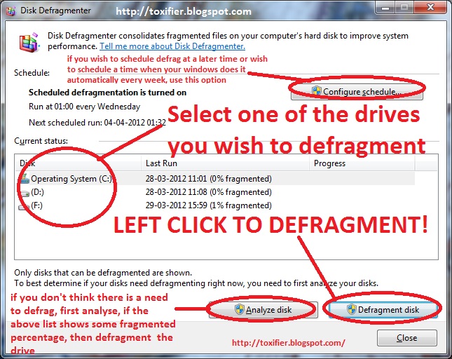 Blog de Toxifier: Disk Defragment in Windows 7 - Tech Tuesday