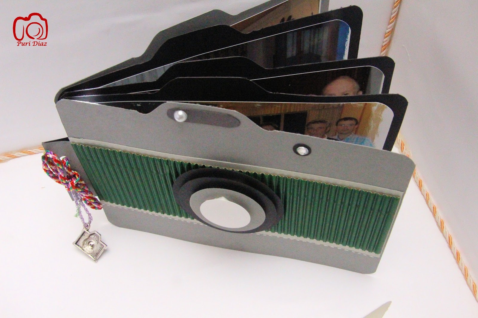 Mini albúm cámara de fotos Envelope punch board