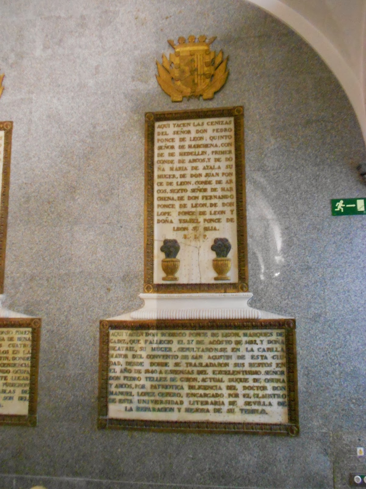 Panteón de Sevillanos Ilustres: DON PEDRO PONCE DE LEÓN