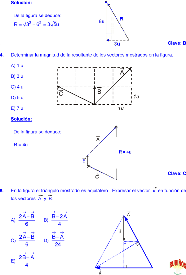 EJERCICIOS DE VECTORES RESUELTOS PDF