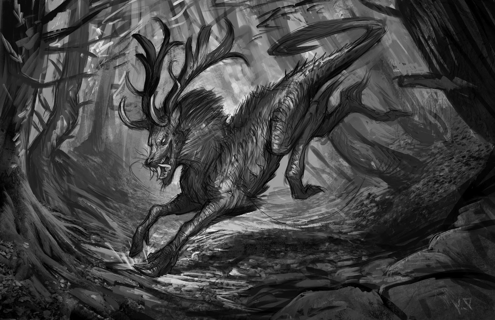 Graphite Dragons: Autumnal Qilin