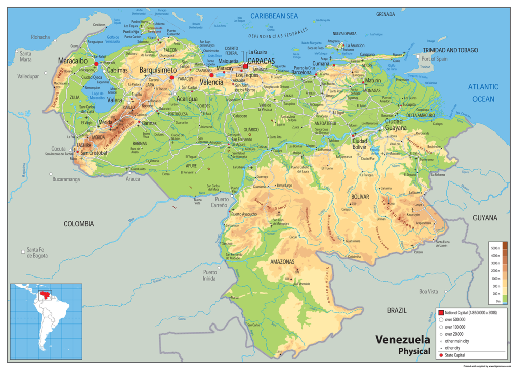 Mapas Geográficos da Venezuela