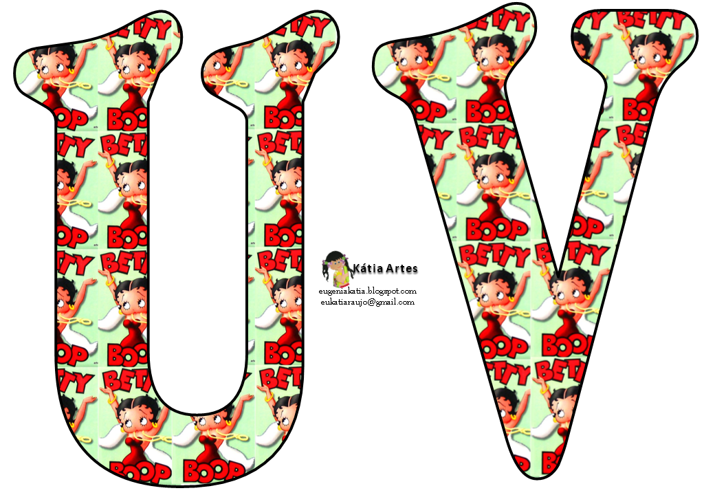 Alfabeto retro de Betty Boop. - Oh my Alfabetos!