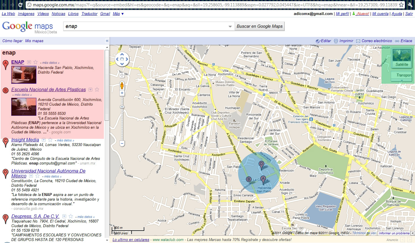 Myopya: E.N.A.P. o una guía básica para google maps.