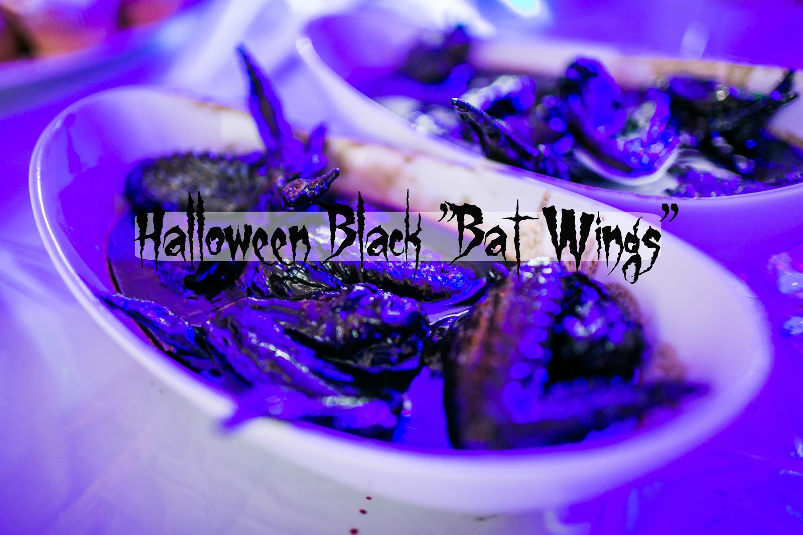 Delicious Reads: Delicious Dish: Halloween Black Bat Wings