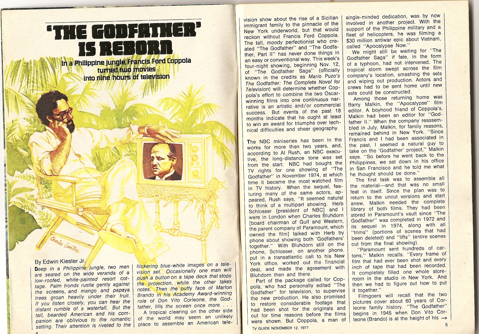 The Godfather Museum: Article: TV Guide (Nov. 1977)