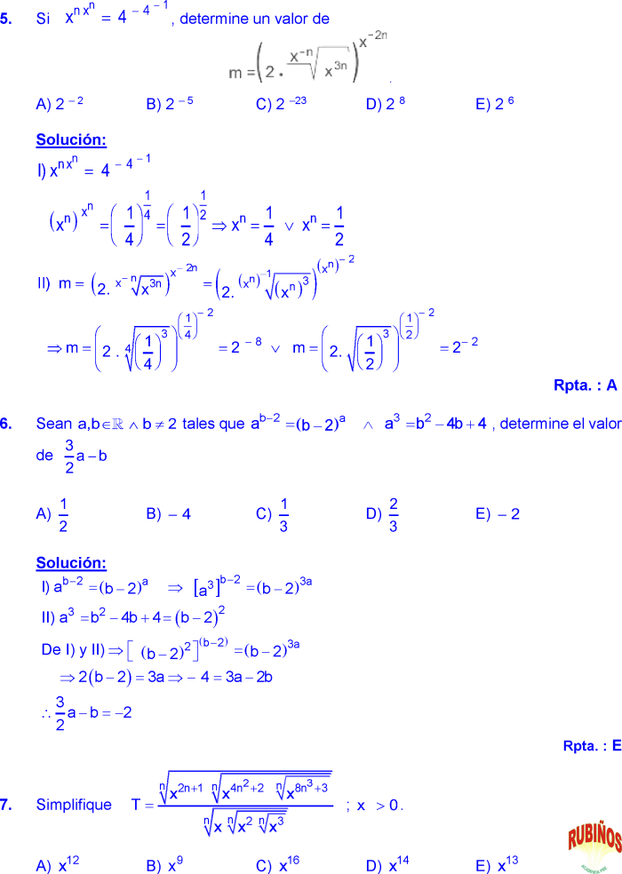 TEORÍA DE EXPONENTES EJEMPLOS Y EJERCICIOS RESUELTOS PASO A PASO DESDE CERO