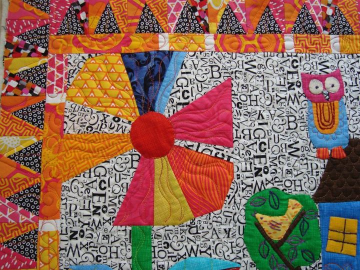 MARY LOU and CHERRIES TOO: Short Story Quilt for Workshop Sample