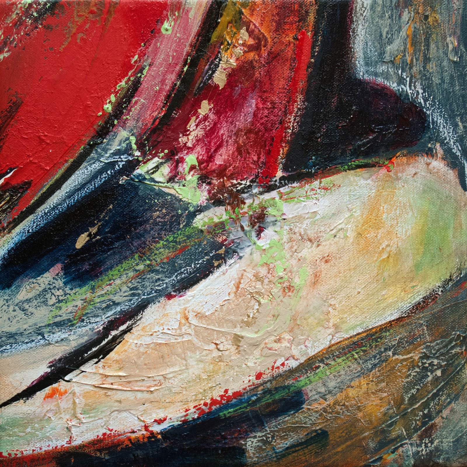 Daily Painters Abstract Gallery: “Flare Up I” - Colorful Abstract ...