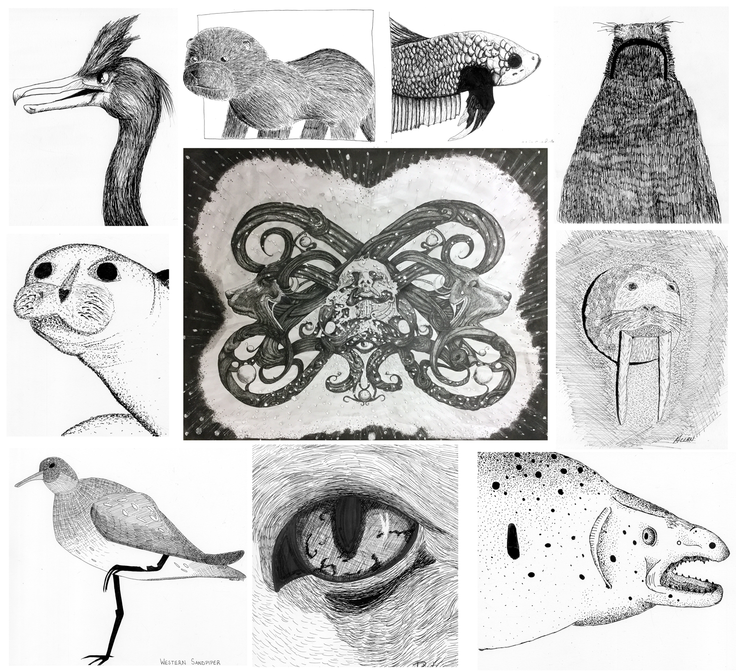 Ink & Snow: "Threat Display" + Inky Goodness + Checkered Demon