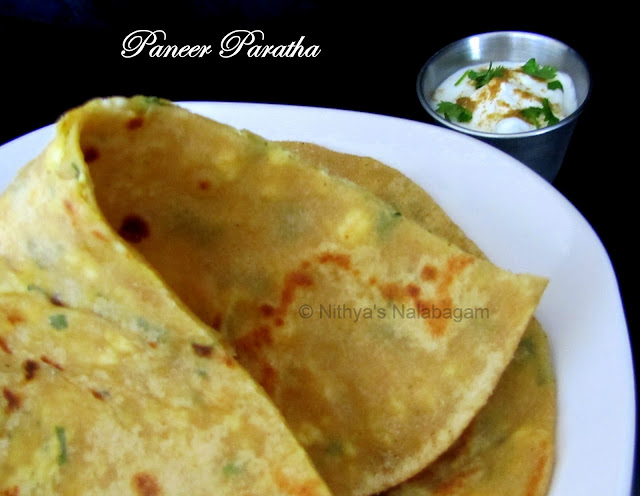 Paneer Paratha |Nithya's Nalabagam