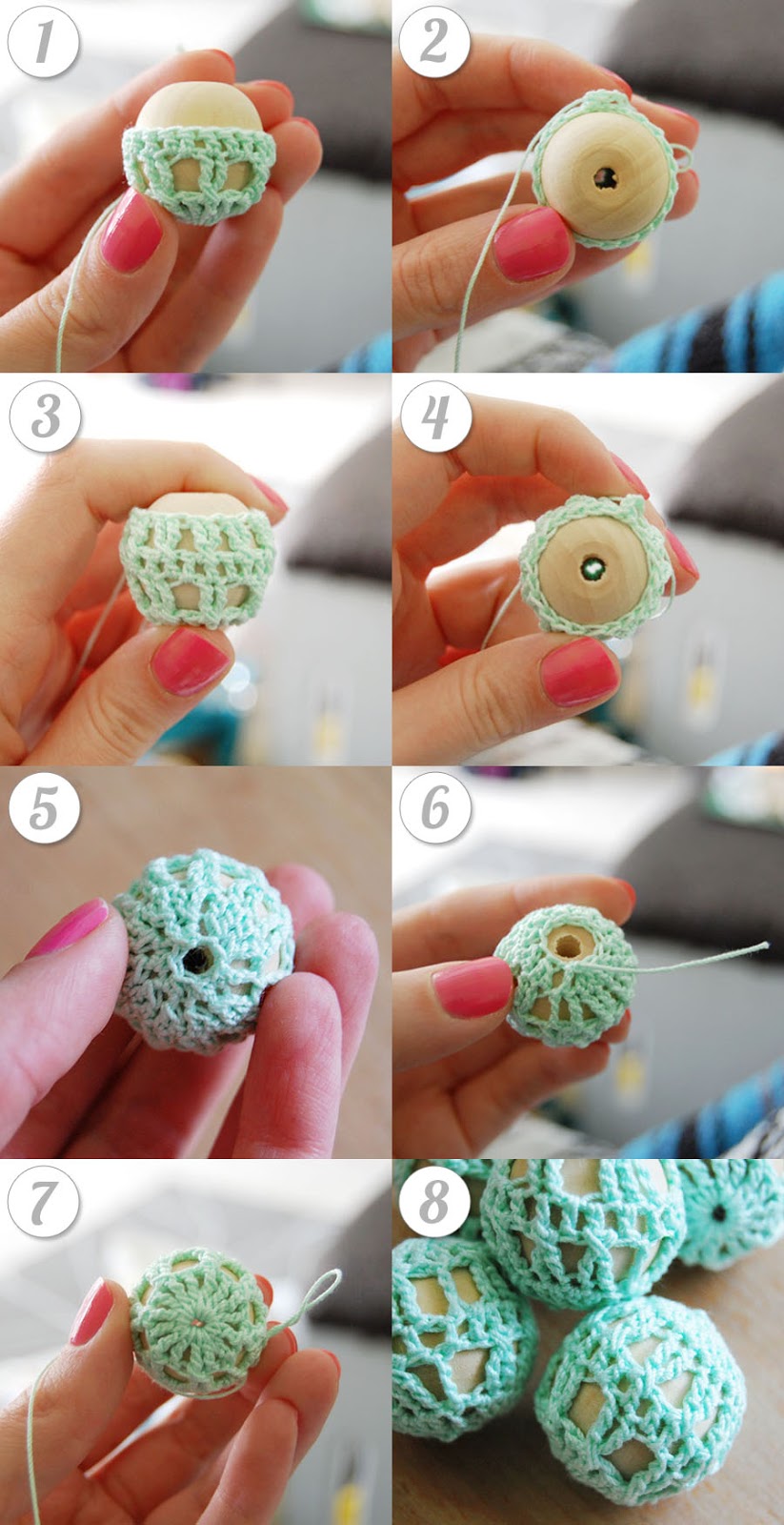 mon makes things: Free Pattern: Crochet Wooden Beads