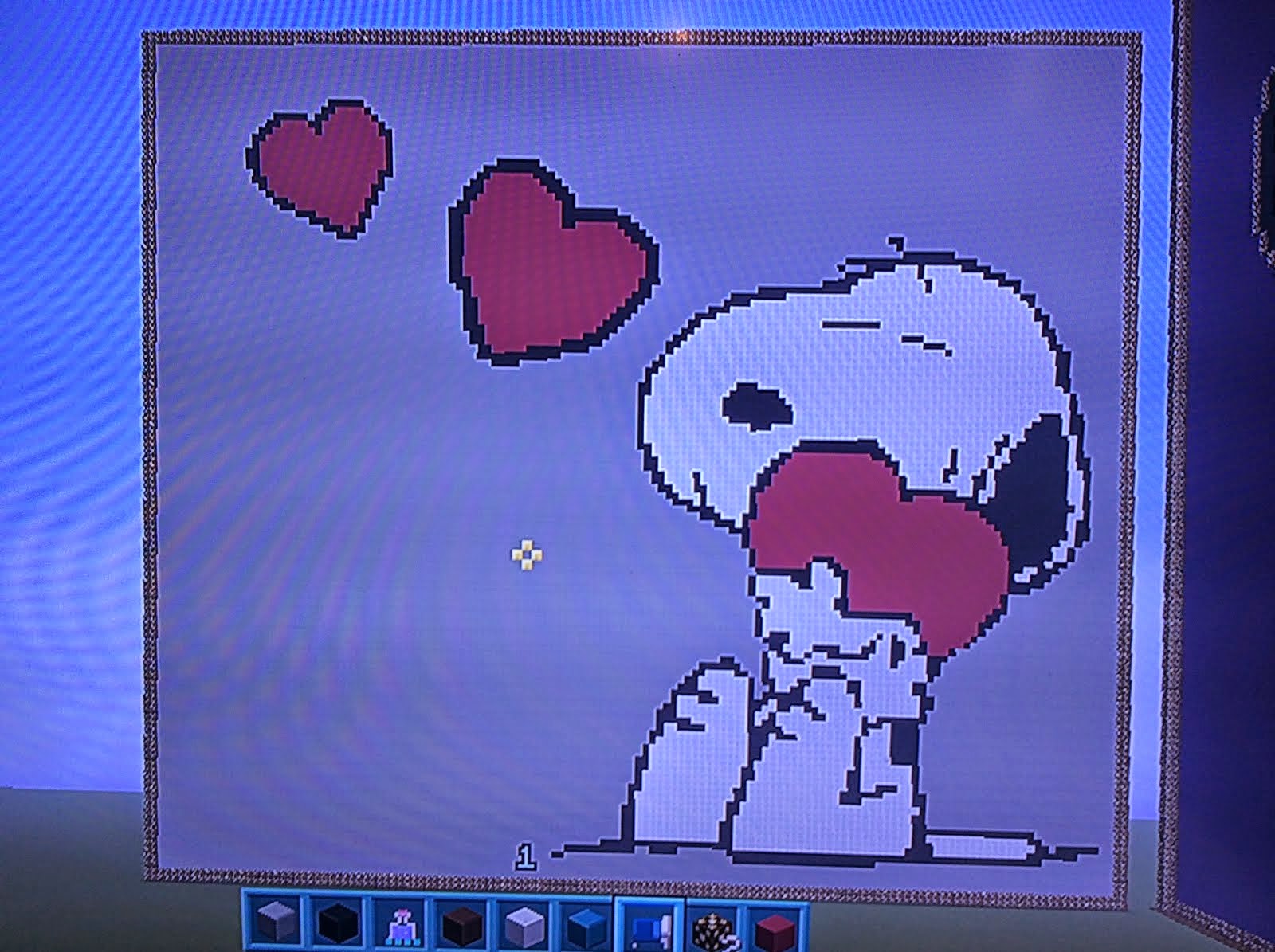 Passion Pixel art: Pixel art Snoopy love