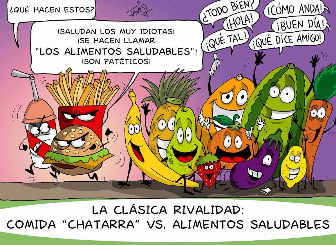Historieta Patagónica - La Duendes: "Alimentos saludables y sus rivales ...