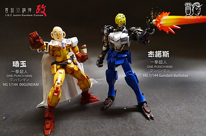 GUNDAM GUY: One-Punch Man x Gundam: 1/144 Saitama & Genos - Custom Build