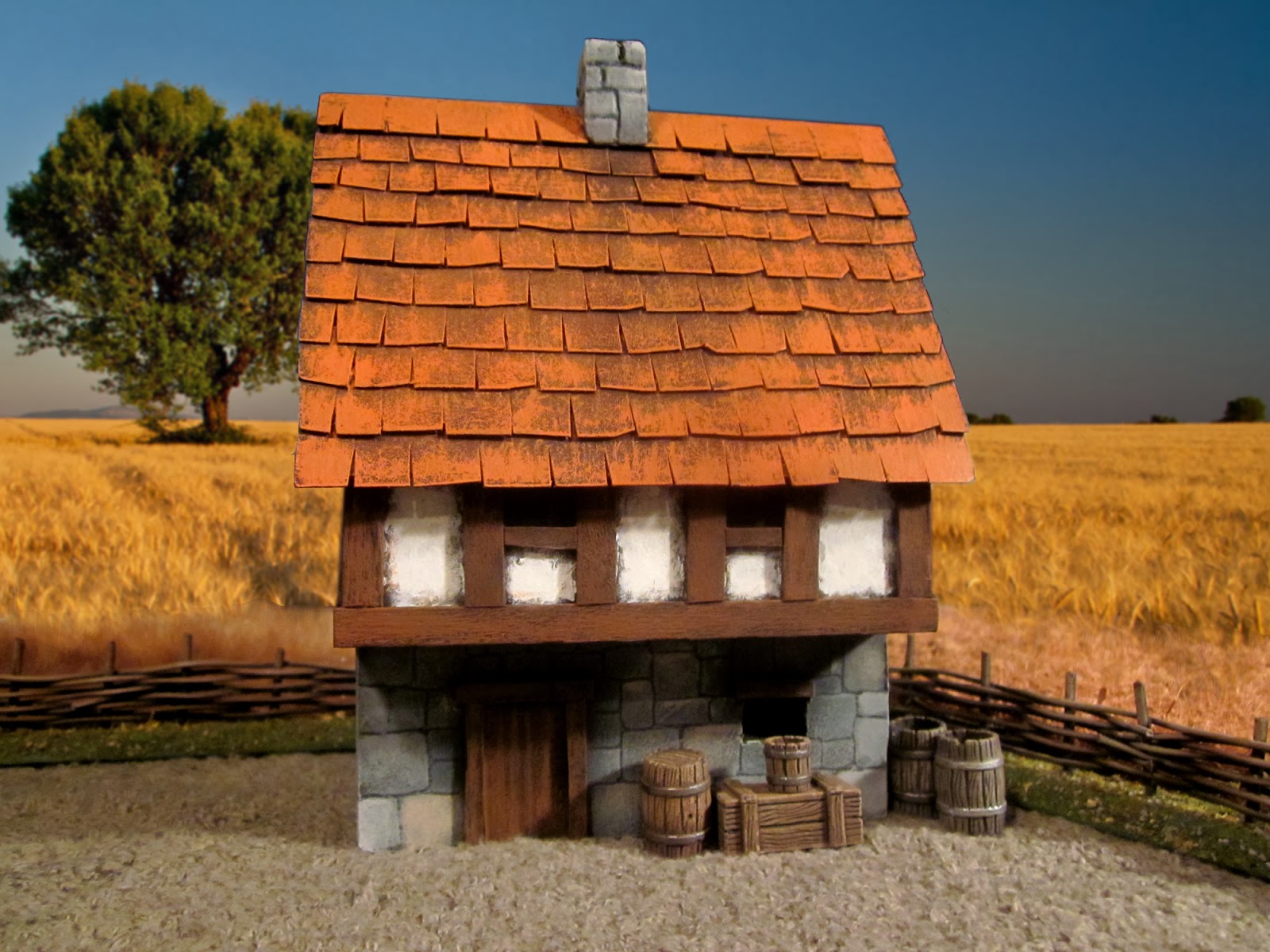 Battleground Hobbies: How To Build a Half Timber House - Part Two, The ...