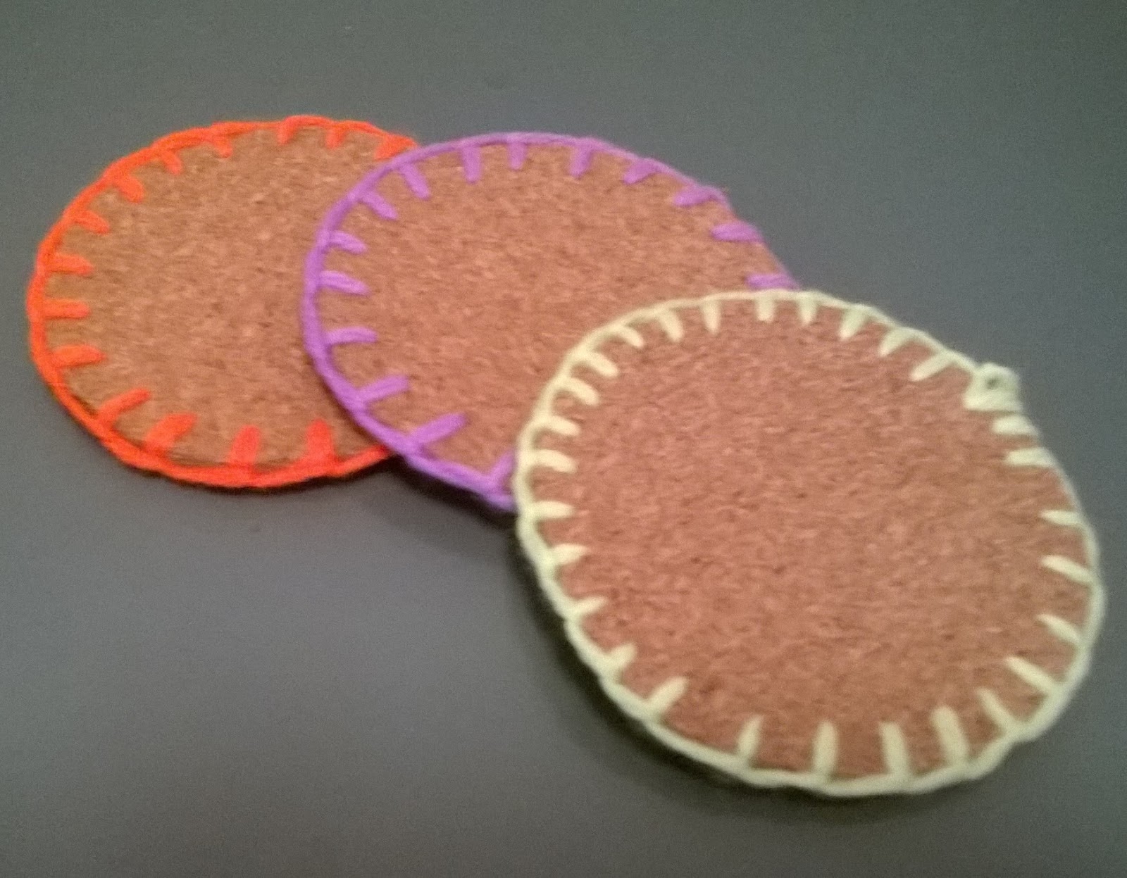 Craftartista: Stitched coasters