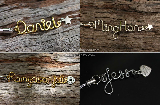 ♥ Heart Eco: Personalized Wired Names/Word