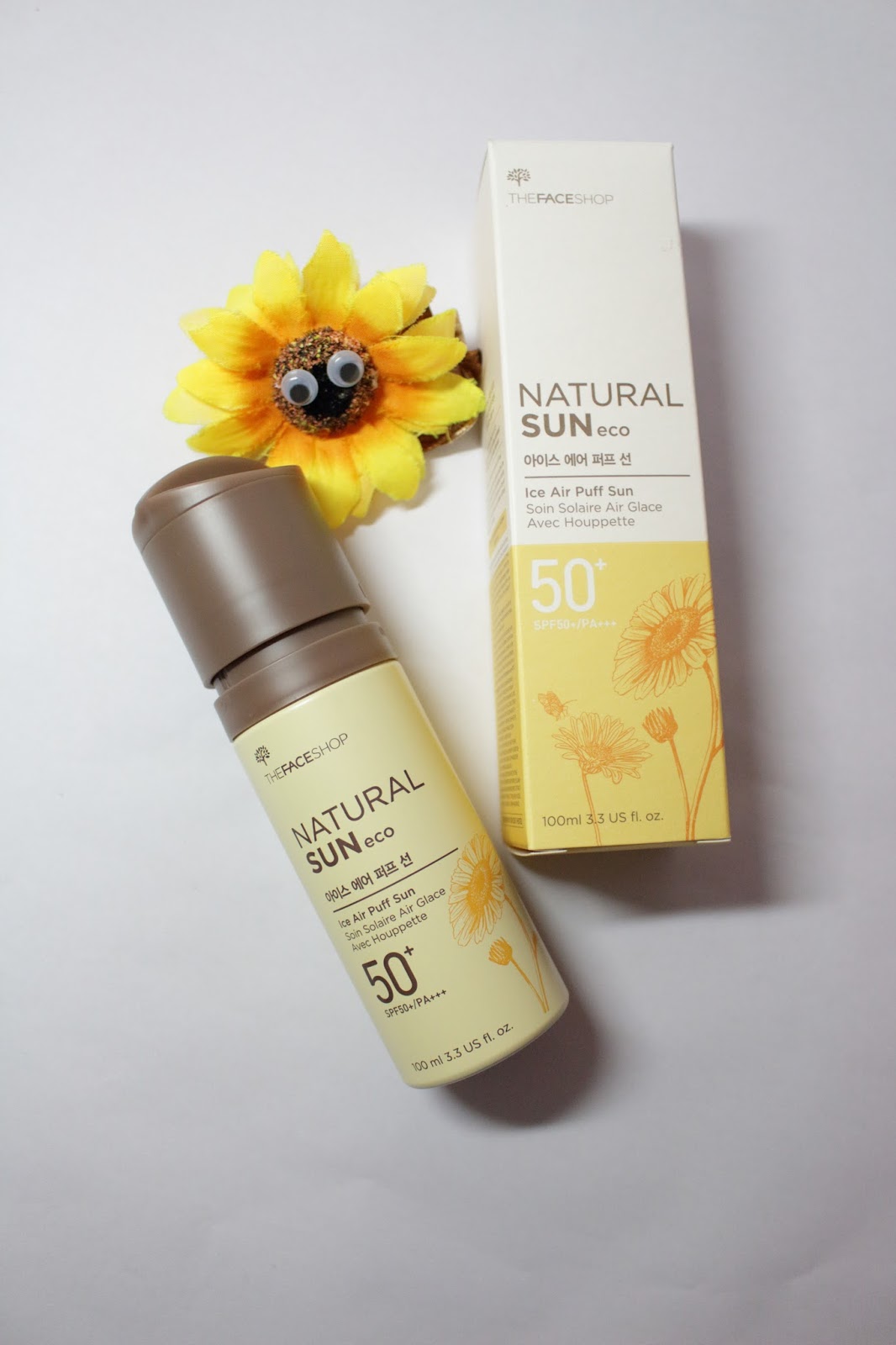 NATURAL SUN ECO ICE AIR PUFF SUN SPF 50+PA+++ ~ EXPOSE TO SUNSHINE WITH ...