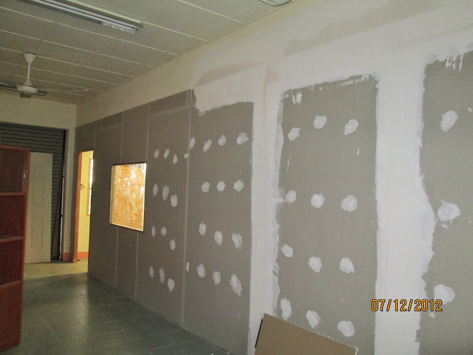 CHAN PLASTER & RENOVATION: MEMASANG DINDING PARTITION DARIPADA GYPSUM ...