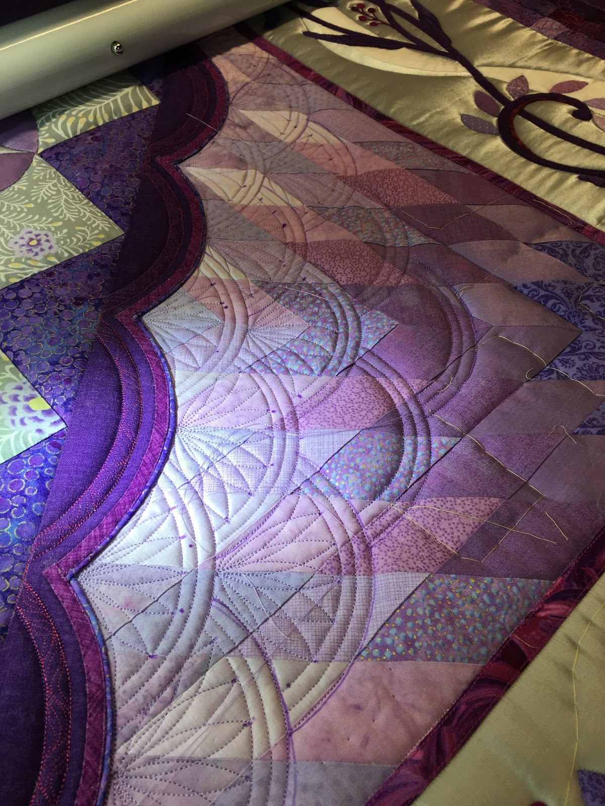 Sewing & Quilt Gallery: The Value of Violet - The quilting