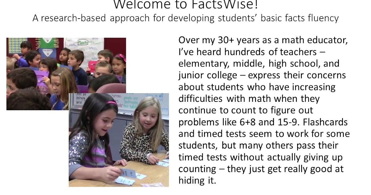 FactsWise: A Basic Facts Fluency Approach that Works!: Timed Tests ...