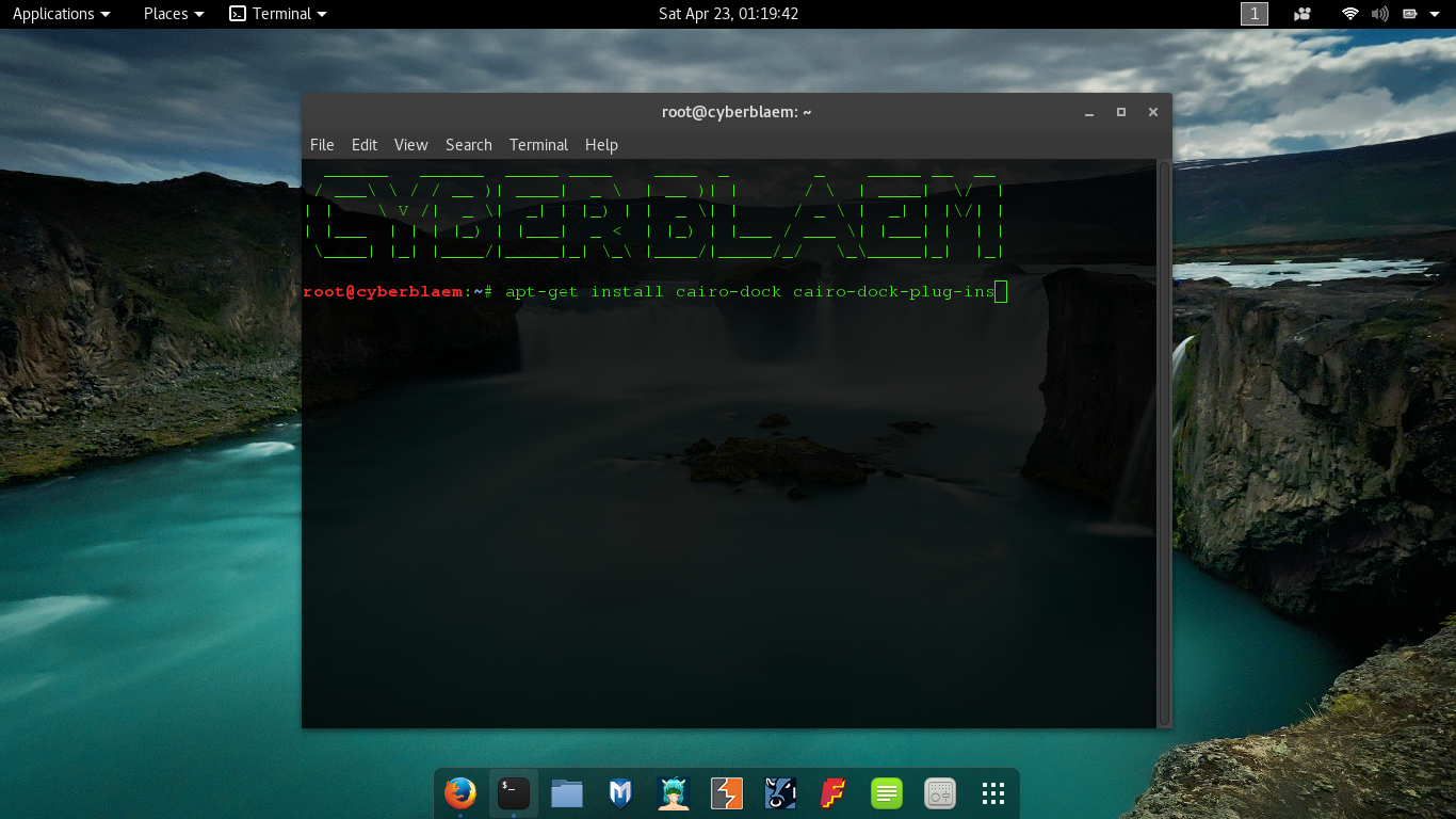 CYBER BLAEM: TUTORIAL MERUBAH TEMA KALI LINUX MENGGUNAKAN CAIRO DOCK