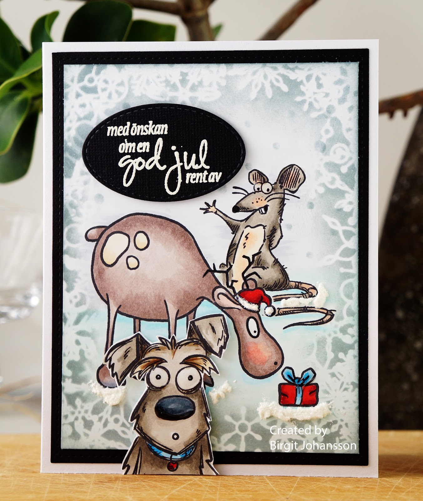 Cards R Fun: My Three Furry Friends Wishing Merry Christmas