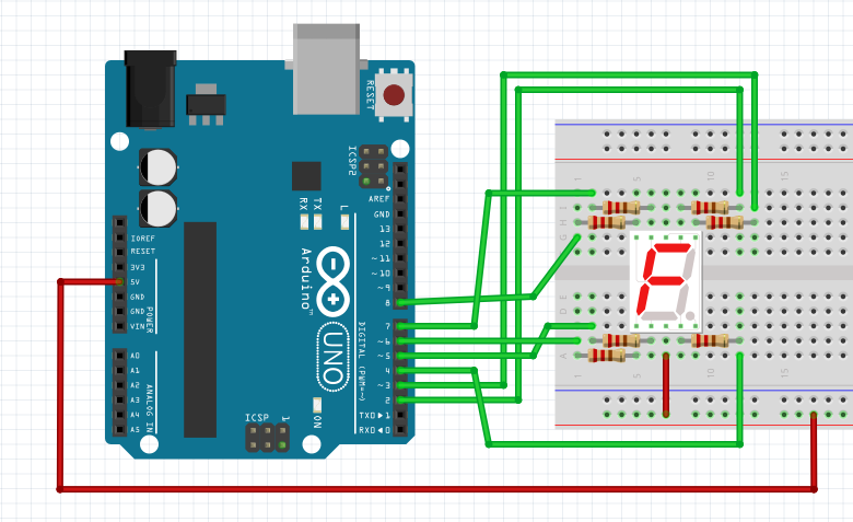 Display 7 segmentos con Arduino