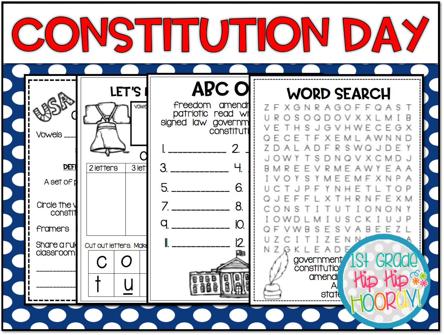 1st Grade Hip Hip Hooray!: Constitution Day! September 17th