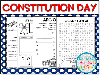 1st Grade Hip Hip Hooray!: Constitution Day! September 17th
