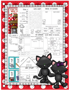 1st Grade Hip Hip Hooray!: Back to School with a Cool Black Cat!
