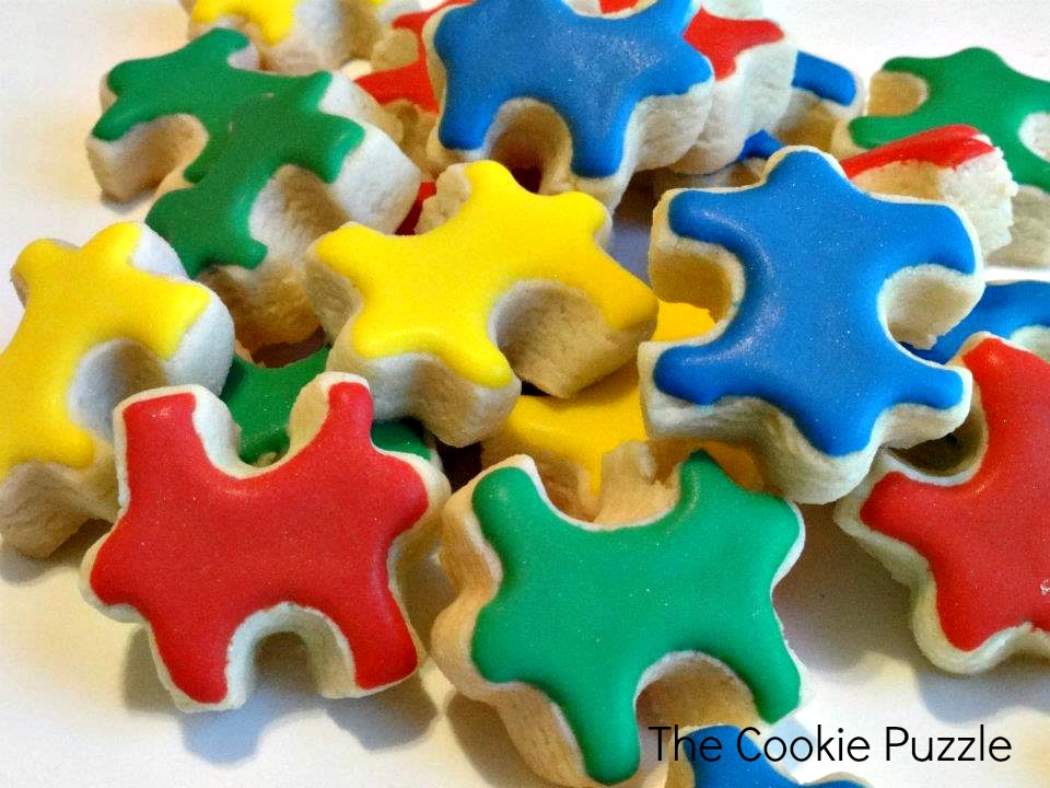 The Cookie Puzzle: Mini Puzzle Piece Cookies