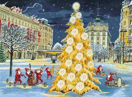 Božićne i Novogodišnje slike: Božićnjaci sviraju Božićne pjesme oko ...